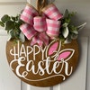 Happy Easter Door Hanger | Easter Door Hanger | Easter Wreath | Front ...