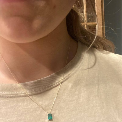 Diamond Dangle Heart Necklace in 14k Solid Gold, Real Diamond Open ...