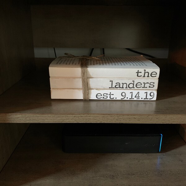 Stamped Books, Books With Names, Decorative Books, Farmhouse Books ...