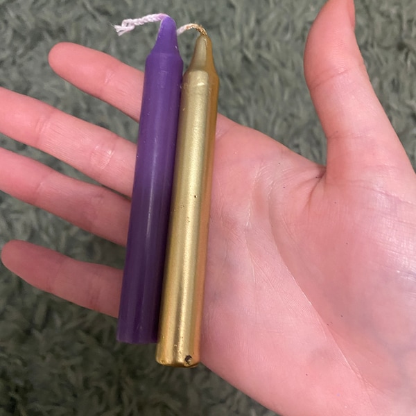 Gold Mini Ritual Candles, Spell Candles 4" Candles, Spells, Wicca ...