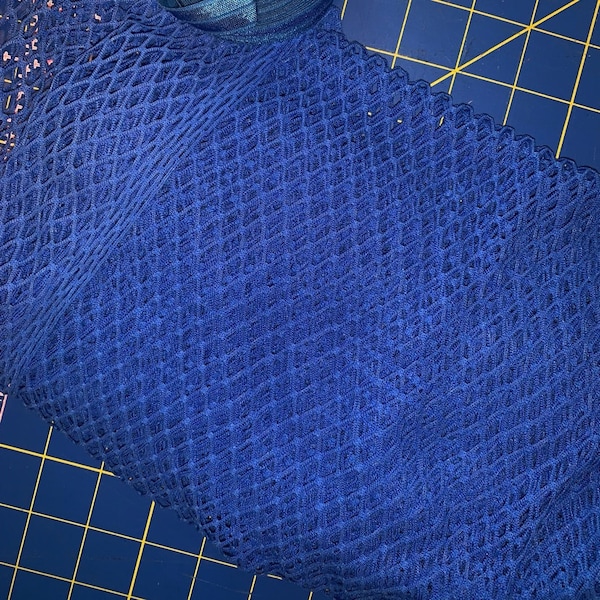 Colorful Diamond Fishnet Fabric royal Blue 4 Way Stretch/per Yard - Etsy