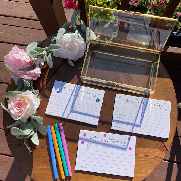 Wedding Advice Card Bundle | 3 Advice and Wishes for the Bride and ...