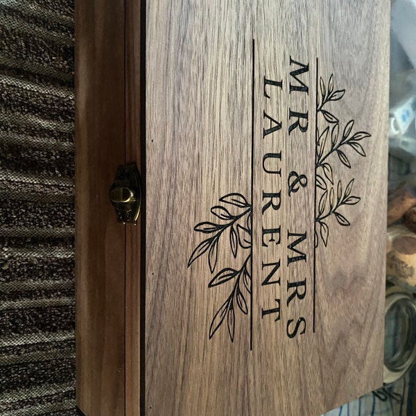 Custom Personalized Wooden Keepsake Box - Valentines Gift for Him, Her ...