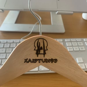 Laser Engraved Wooden Boutique Hangers – Custom Logo - Etsy