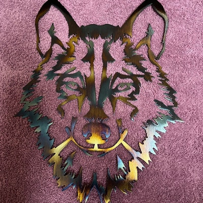 Metal Grizzly Bear Face Wall Art - Etsy