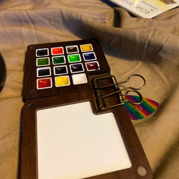 Portable Sketchbook Palette, Watercolor Paint Palette for Drawing ...