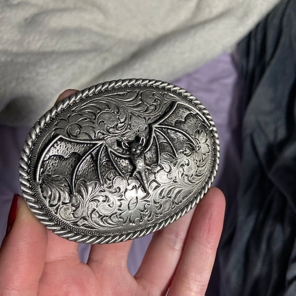 Bat Oval Belt Buckle - Etsy