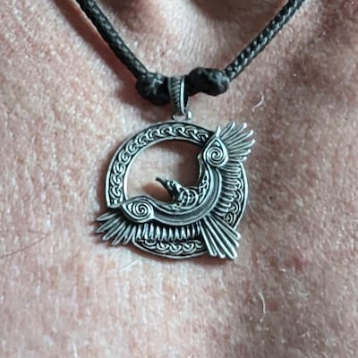 SHAMAN Medallion, 925k Sterling Silver Shaman Necklace, Pagan Talisman ...