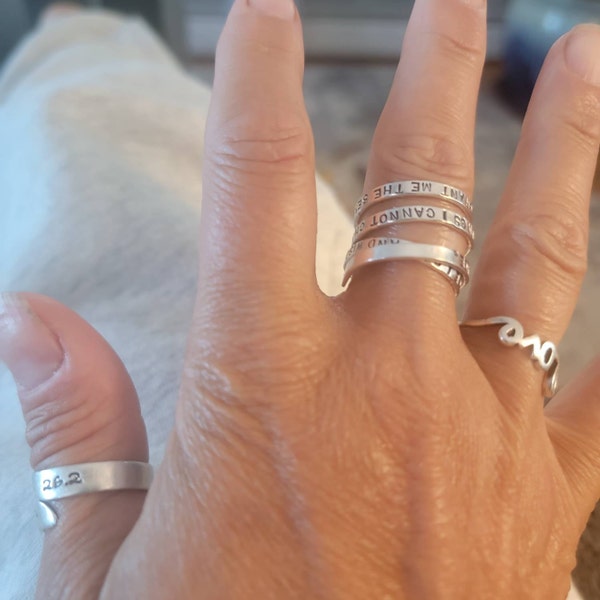 Serenity Prayer Ring/inspirational Sobriety Ring/recovery Ring ...