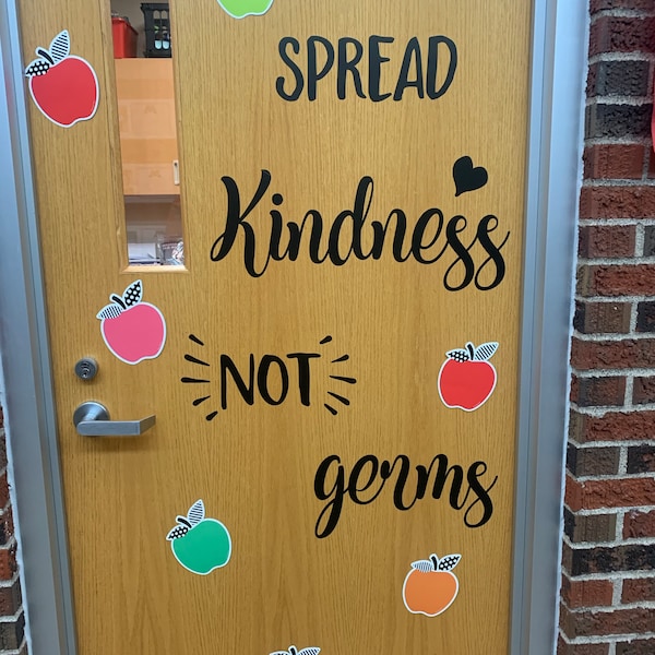 Spread Kindness Not Germs Decal, School Nurse Decor, Nurse Clinic Wall ...
