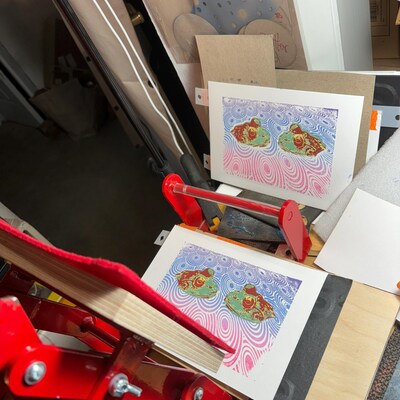 Printing Press Machine, Lino Print Press, Linocut Printing Press ...