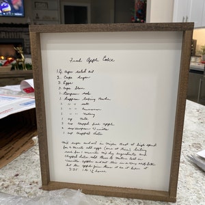 Your Handwritten Recipe/letter Transferred to Wood Sign | Etsy Canada