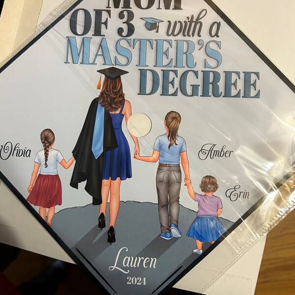 Custom Mommy Did It Graduation Cap Topper, Personalized Mom and Child ...