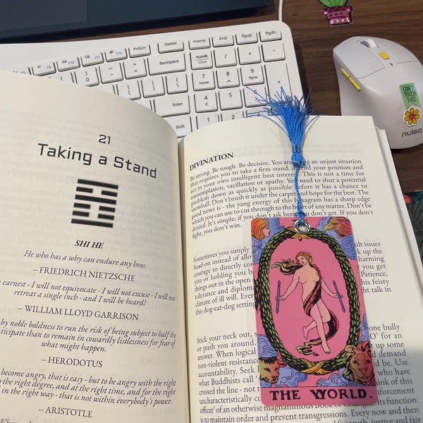 Intuitively Chosen Tarot and Oracle Card Bookmark | Bookish Reader Gift ...