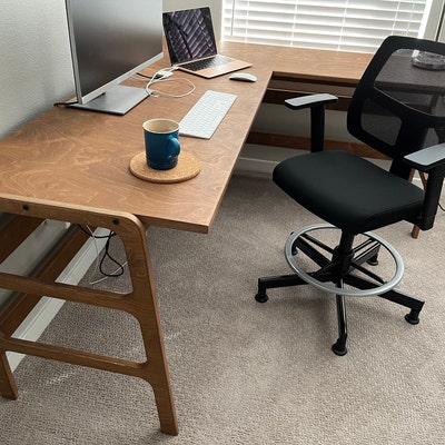 Music Studio Desk, L Shaped Desk, Custom Desk, Mid Century Modern Desk ...