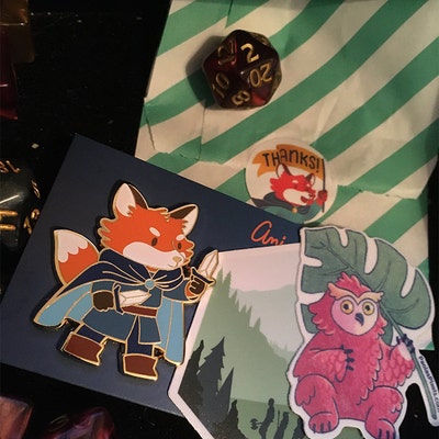 Fox Rogue Enamel Pin, Dungeons and Dragons Enamel Pin, Dnd Rogue Pin - Etsy