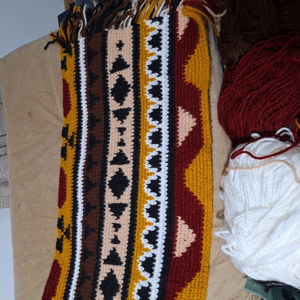 Aztec Blanket Crochet Pattern – Tribal Graphgan C2C, Tapestry (PDF ...