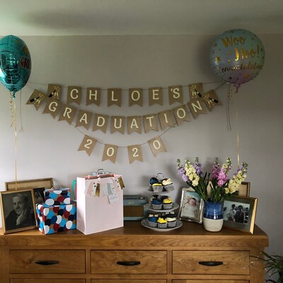 Personalised Graduation Bunting Banner. Graduation Decoration ...