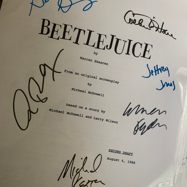 Beetlejuice Movie Script Original Full Screenplay - Etsy