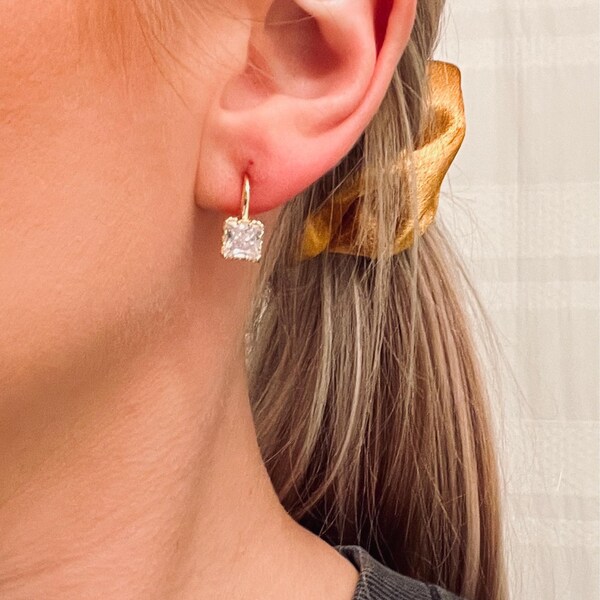 Clip on Earrings Minimalism Gold Silver Twisted Hoops Non Pierced Ears ...