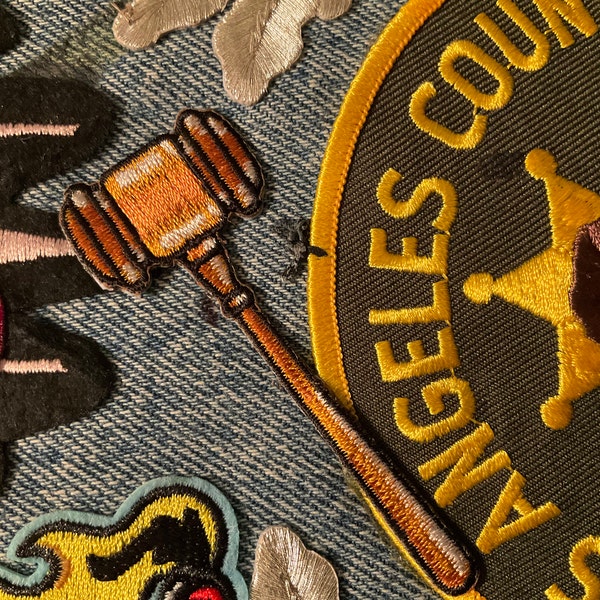 Gavel Embroidered Patch: Judge, Leader Iron-on Applique (3") - Etsy