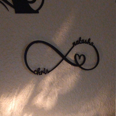 Infinity Sign Containing Names, Personalized Metal Infinity Sign ...