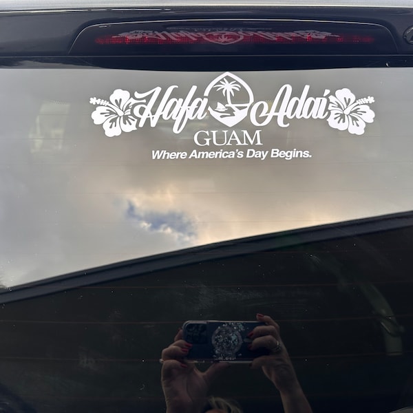 Guam Seal and Map Inverted Design pick Color/size Vinyl Decal Sticker ...