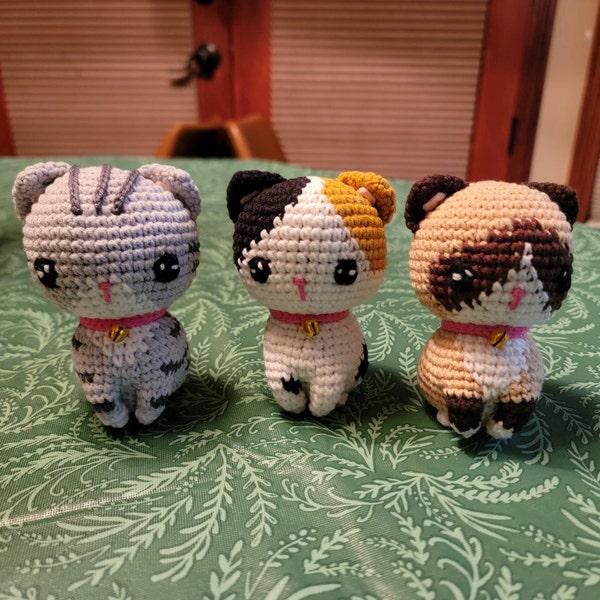 Mini Crochet Kitten, Amigurumi Kitten, Crochet Little Cat, White Kitten ...