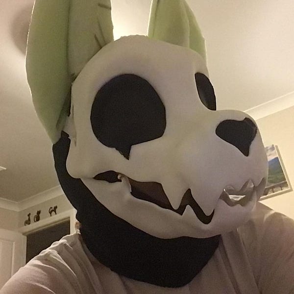 Cosplay Skulldog Skull Dog Mask Fursuit Animal Mask Halloween Cosplay ...
