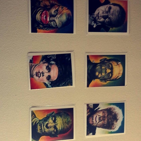 Monsters - Horror Dark Art Frankenstein Dracula Mummy Spooky Halloween Lowbrow Classic Gothic ...