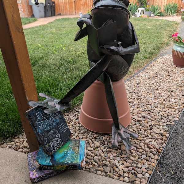 1 Garden Brick Book Cover Painted to Look Like Your Favorite Books for ...