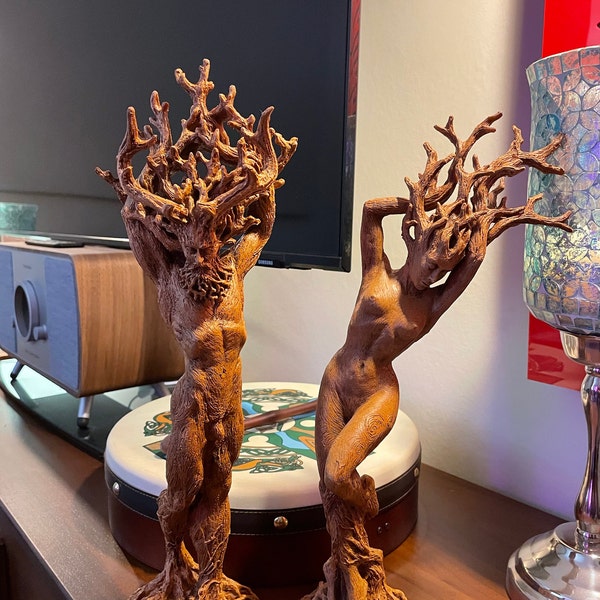 Dryad Statue, Hand Painted Resin Sculpture | Mythical Forest Creature ...