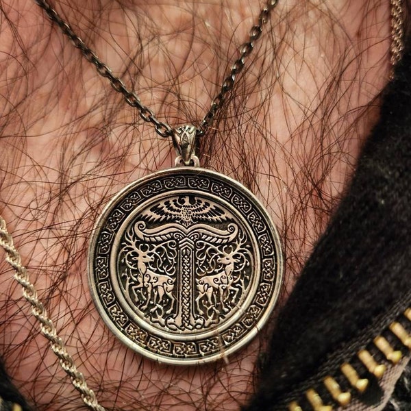 Irminsul Necklace: Sterling Silver Viking Amulet, Norse Mythology ...