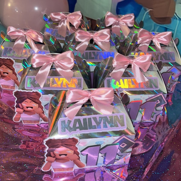 Roblox Girl Favor Box Roblox Favor Box, Girl Roblox Candy Box - Etsy