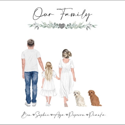 Our Family Our Family A4 A3 Print Family Gift Gifts Photo Wall Picture ...