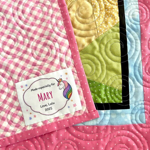 Quilt Label Fabric by Storkquilts - Fabric by the Yard - Cotton Labels ...