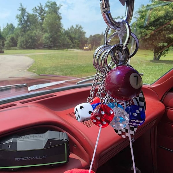 Handmade Dice Keychain, Single D6 Die Keyring, Casino, Gambling, Gaming ...