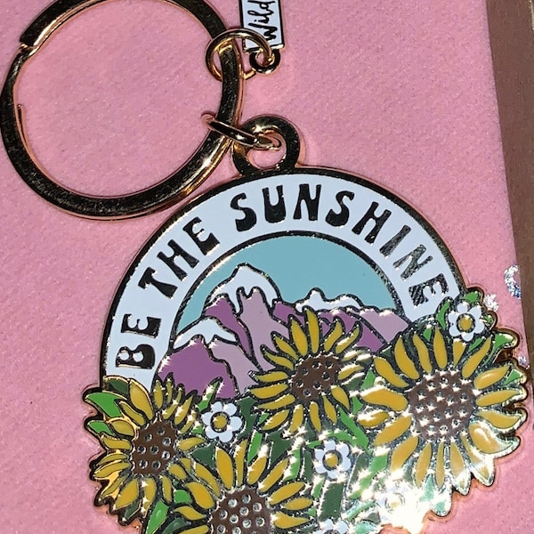 Be the Sunshine Keychain - Enamel Keychain - Bag Charm - Mountains ...