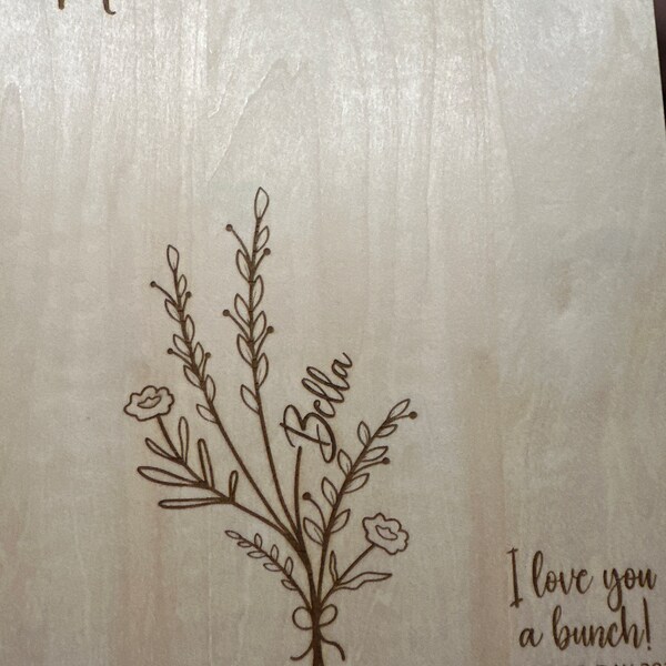 Handprint Flower Bouquet Sign, DIY Handprint Sign, Personalized Gift ...