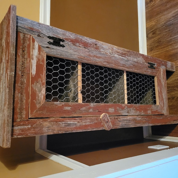 Handmade Large Country Barn Wood Storage Cabinet Cupboard Picket ...