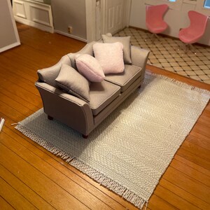 Mid Century Modern Miniature Sofa-white. 1:12 Scale, for Maileg Mice ...