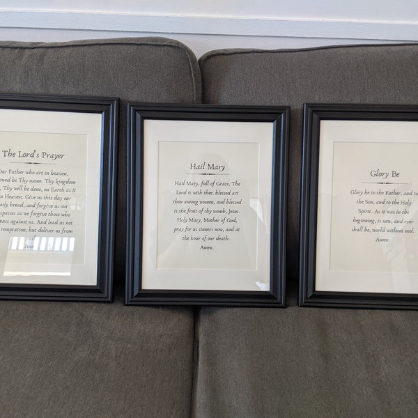 Catholic Prayer Print ULTIMATE Bundle - Our Father, Hail Mary, Glory Be ...