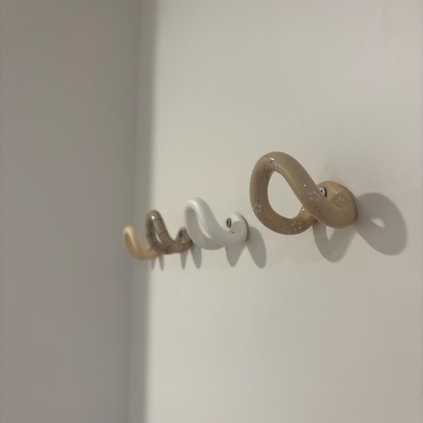 XL Ceramic Wall Hooks Handmade Decorative Coat Hook / Colorful Funky ...