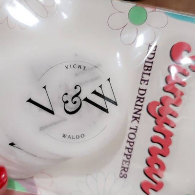 50 Personalized Edible Drink Toppers Quinceañera XV Design Custom Wafer ...