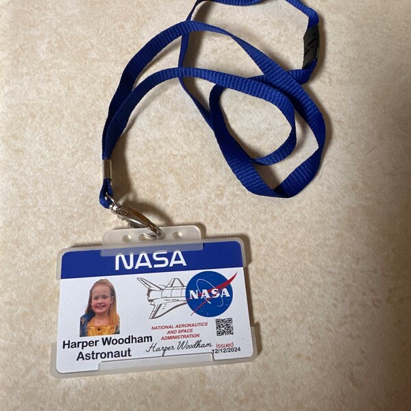 Nasa Astronaut Novelty Photo ID - Customised With Your Own Name and ...