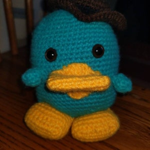 Perry the Platypus Crochet Pattern, Phineas and Ferb Pattern, Ducky ...