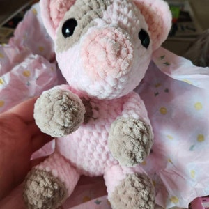 Crochet Pink Lemonade Cow - Etsy