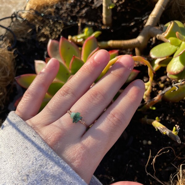 Emerald Crystal Ring- Made to Order. Raw Natural Authentic Genuine ...