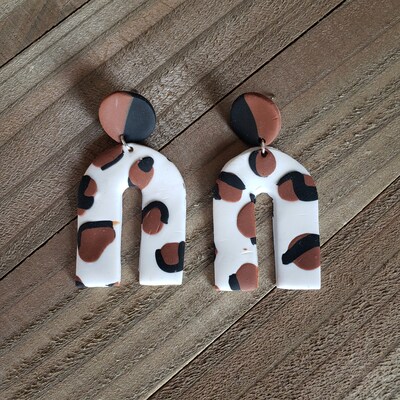 Quatrefoil & Arch U-shape SET Polymer Clay Cutter Earring Jewelry ...