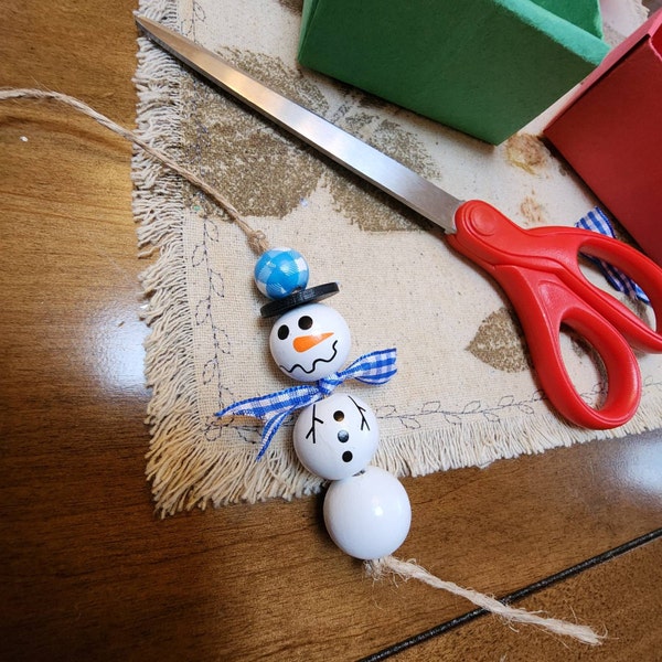DIY Square Snowman Ornament Craft Kit - 1 Kit - Etsy